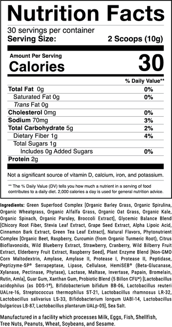 Opti-Greens 50 | Green Superfood Powder – 1st Phorm