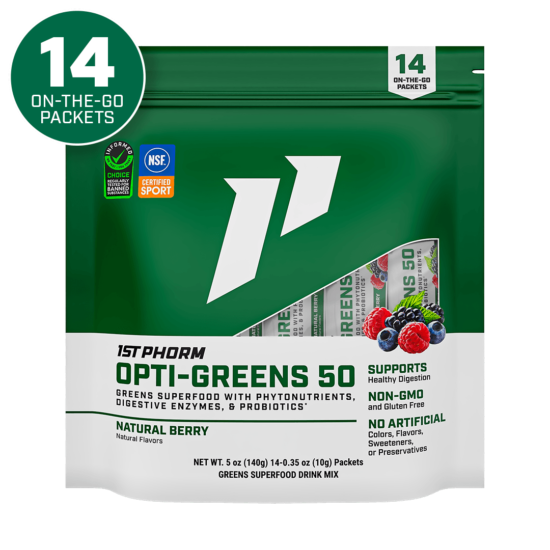 Opti-Greens 50 Stick Packs | Green Superfood Powder – 1st Phorm